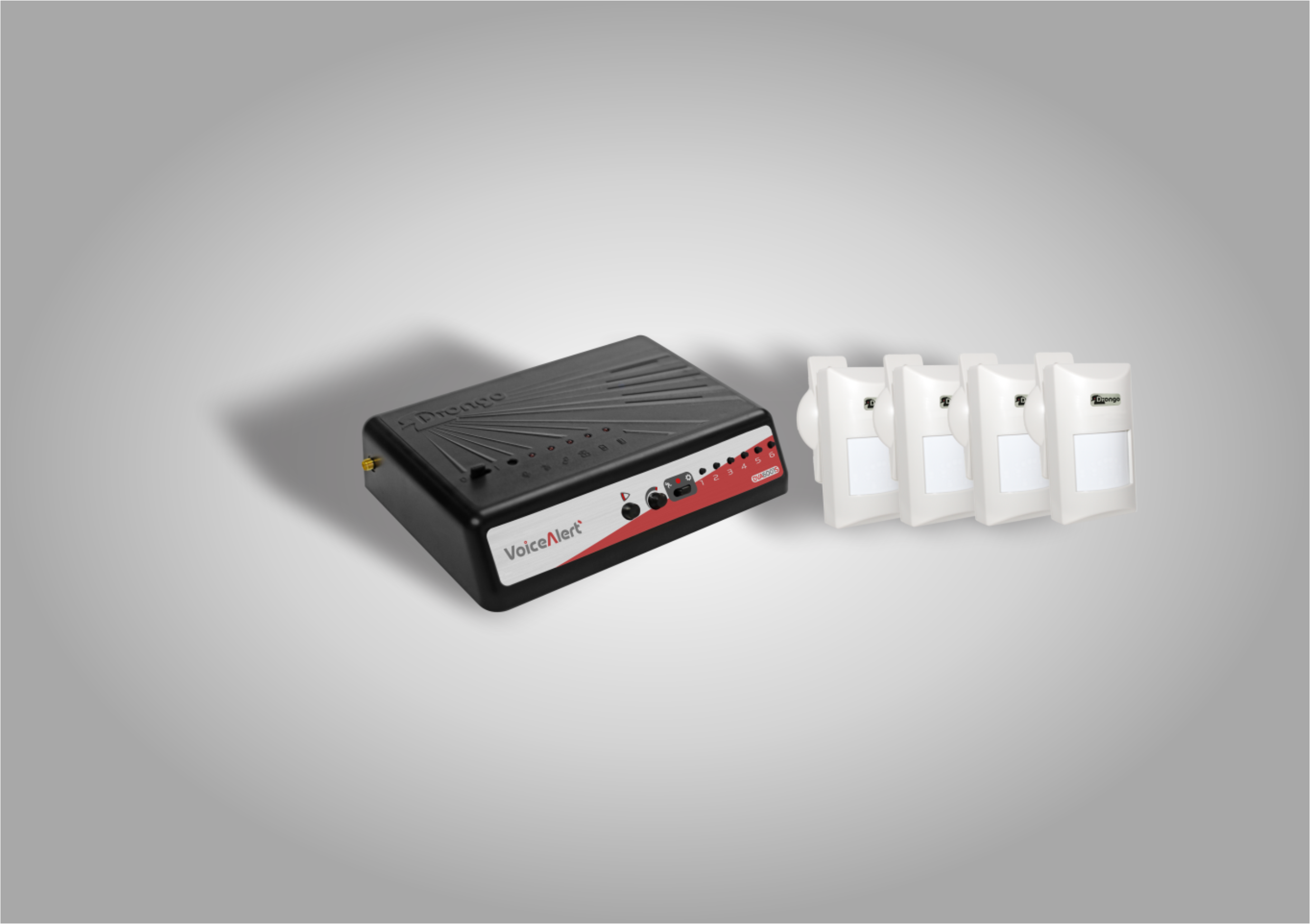 Drongo VoiceAlert Base Unit with four Drongo Sensors – Stark Security Technologies